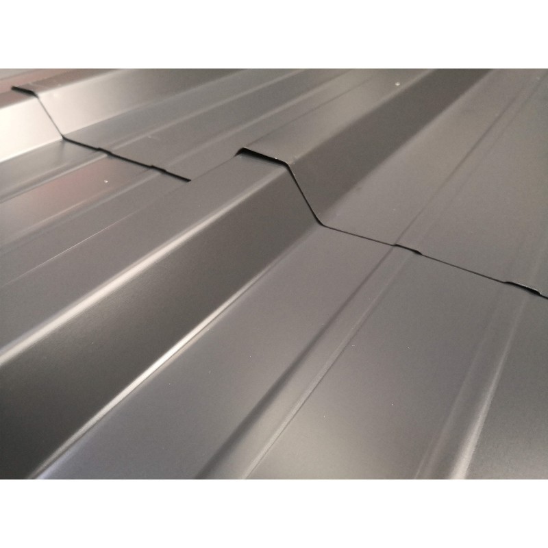 Tôle Bardage 6m bac acier 45-333 pour Toiture-Bardage Gris 7016