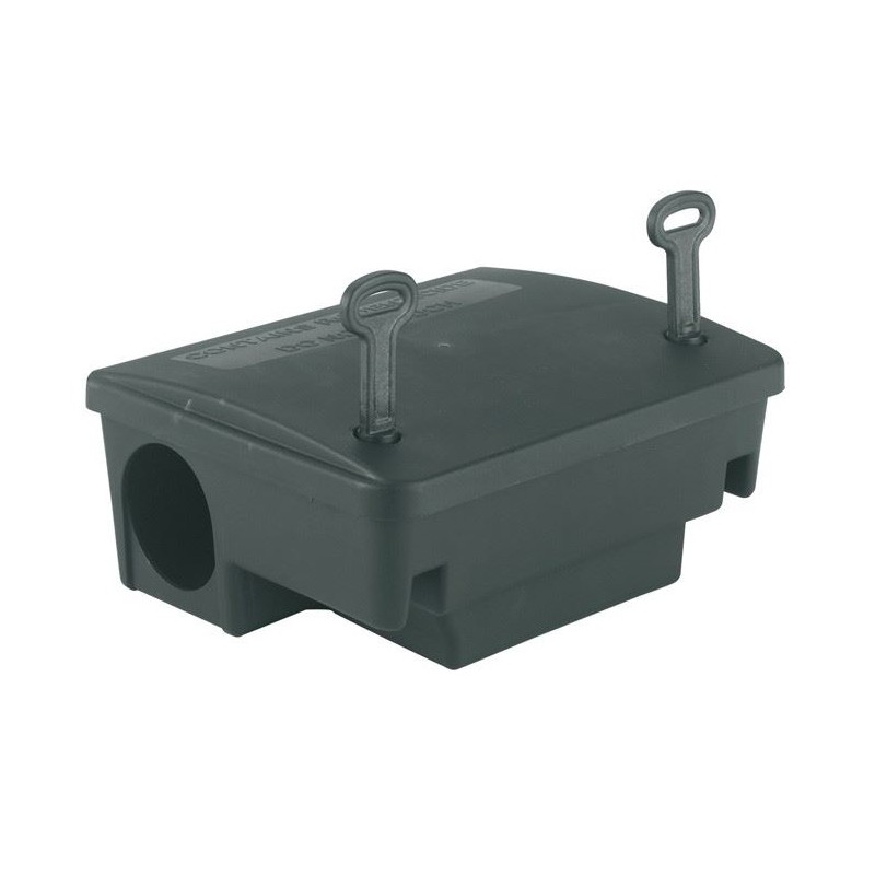 Piège à rats BlocBox Beta en PVC avec support mural - KERBL