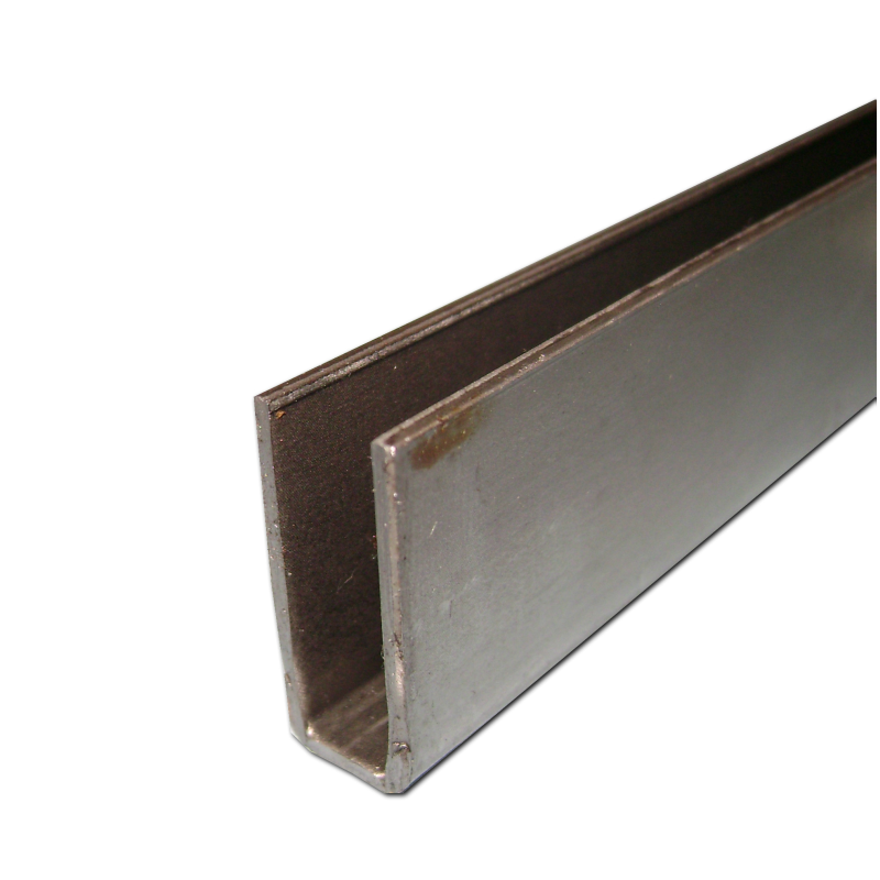 Profilé acier de bordage U.6.5mm - H.25mm - Ep.1,5mm - L.3800mm